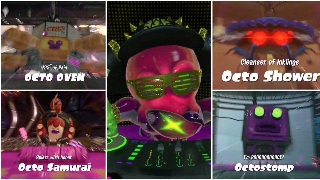 Splatoon 2 - All Bosses (No Damage) - YouTube