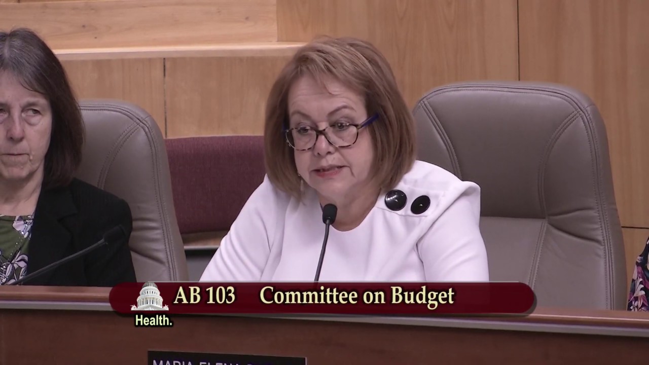 Senator María Elena Durazo comments on AB 103 - YouTube