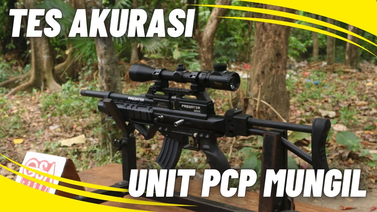 UJI TES AKURASI SENAPAN ANGIN PCP PREDATOR MINI OD 38 POPOR AK LIPAT ...