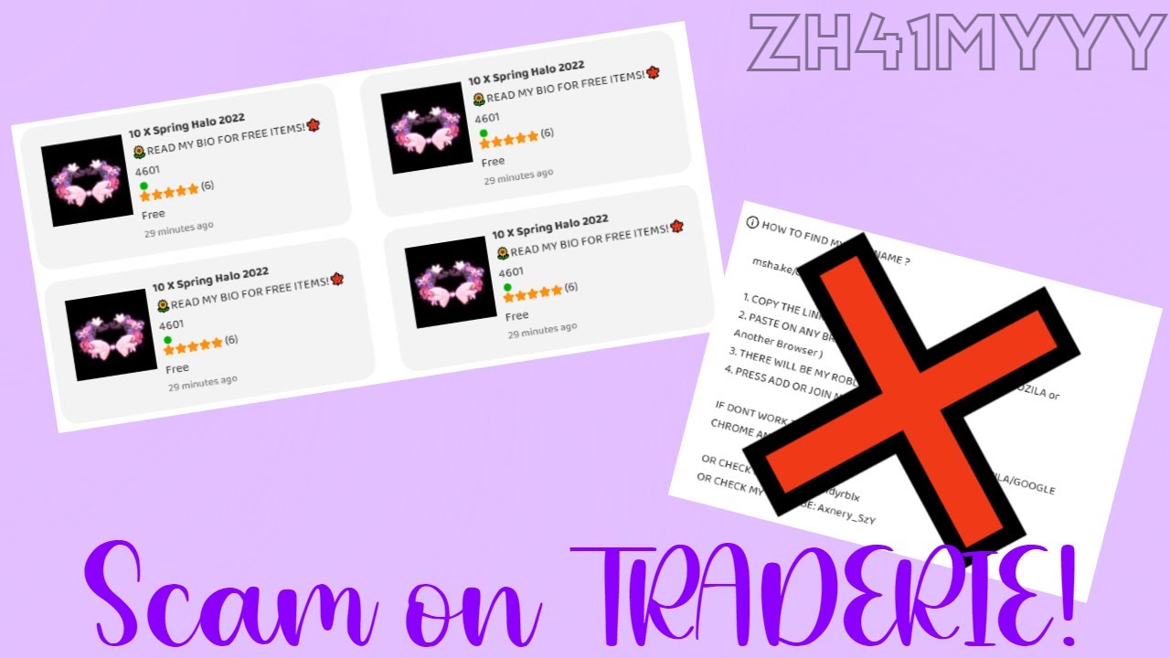 [SCAM] Scam on TRADERIE! | Read description for details || ZH41MYYY 💜 ...