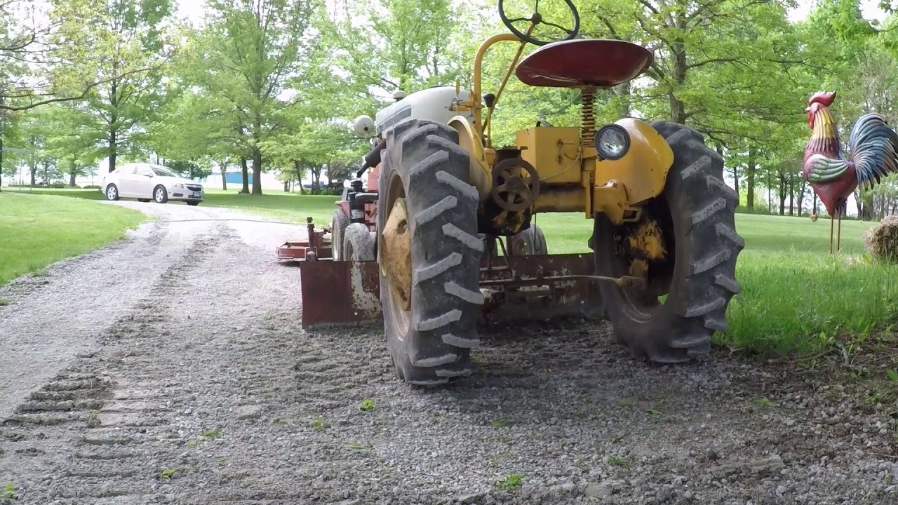 Oliver OC4 and Farmall Cub - Driveway Maintenance - YouTube