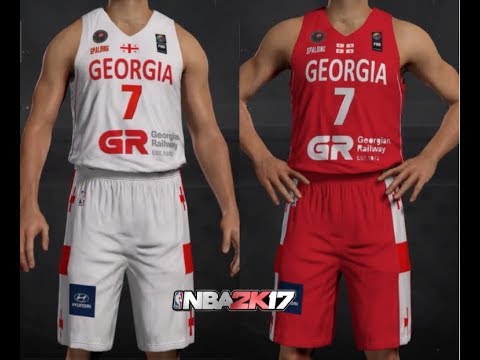 NBA 2K17 How to create Georgia National team Uniform | Home & Away ...