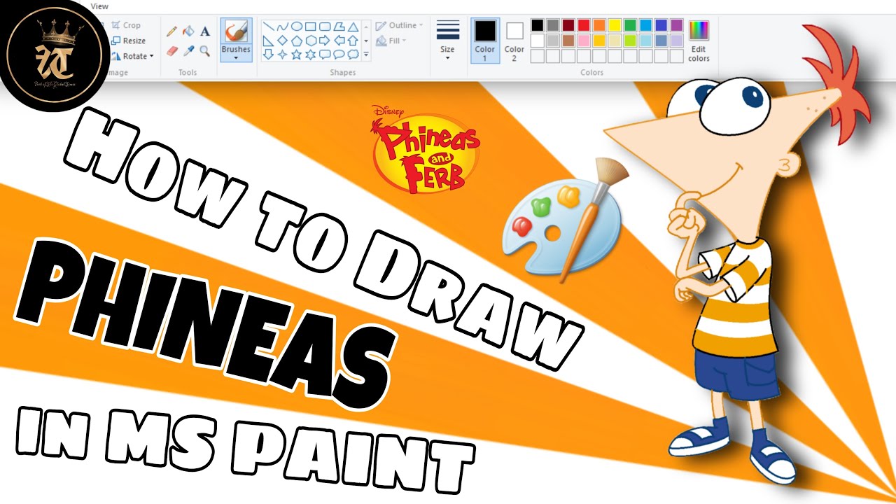 HOW TO DRAW PHINEAS IN MS PAINT |🎨 Phineas Drawing Tutorial | How to ...