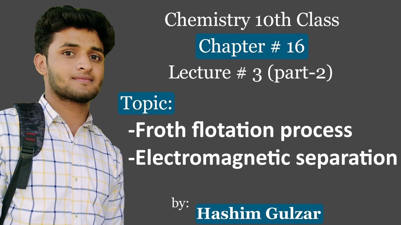 Froth flotation process - Electromagnetic separation || 10 Class ...