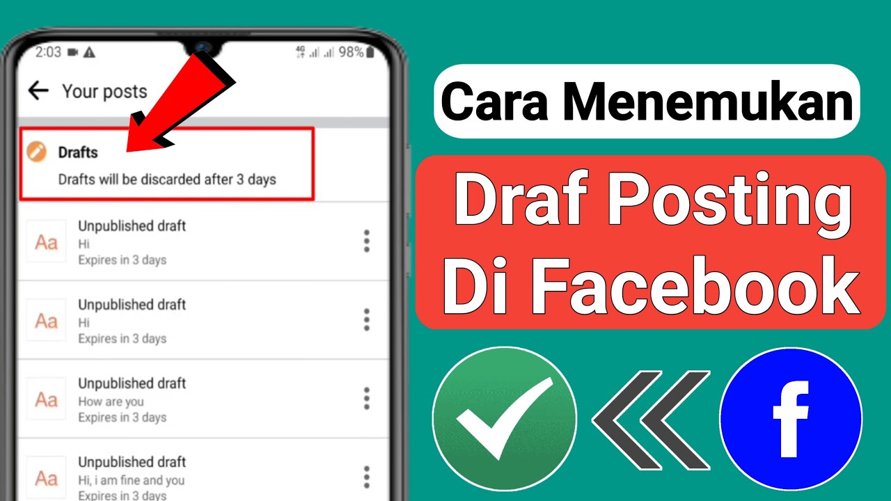 Cara Menemukan Draf Posting di facebook (Mudah) | Cara Melihat Draf di ...