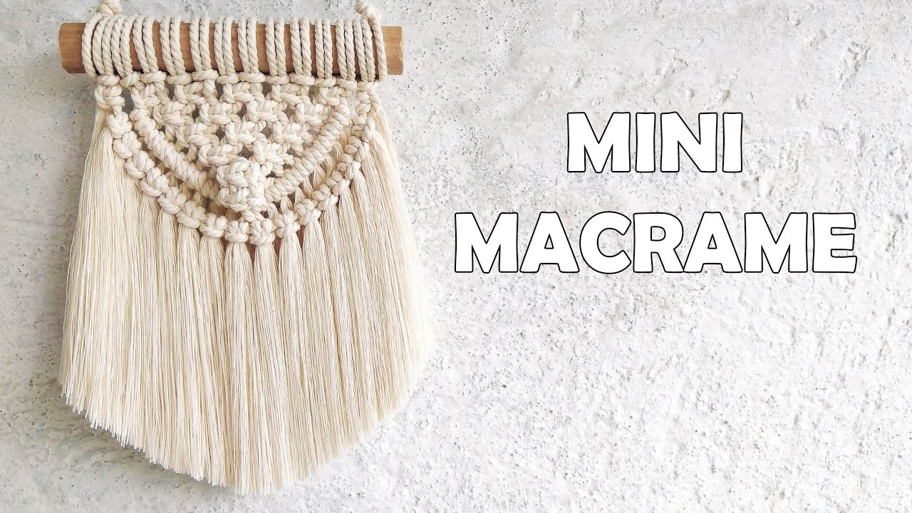 Mini macrame | macrame for beginners - YouTube