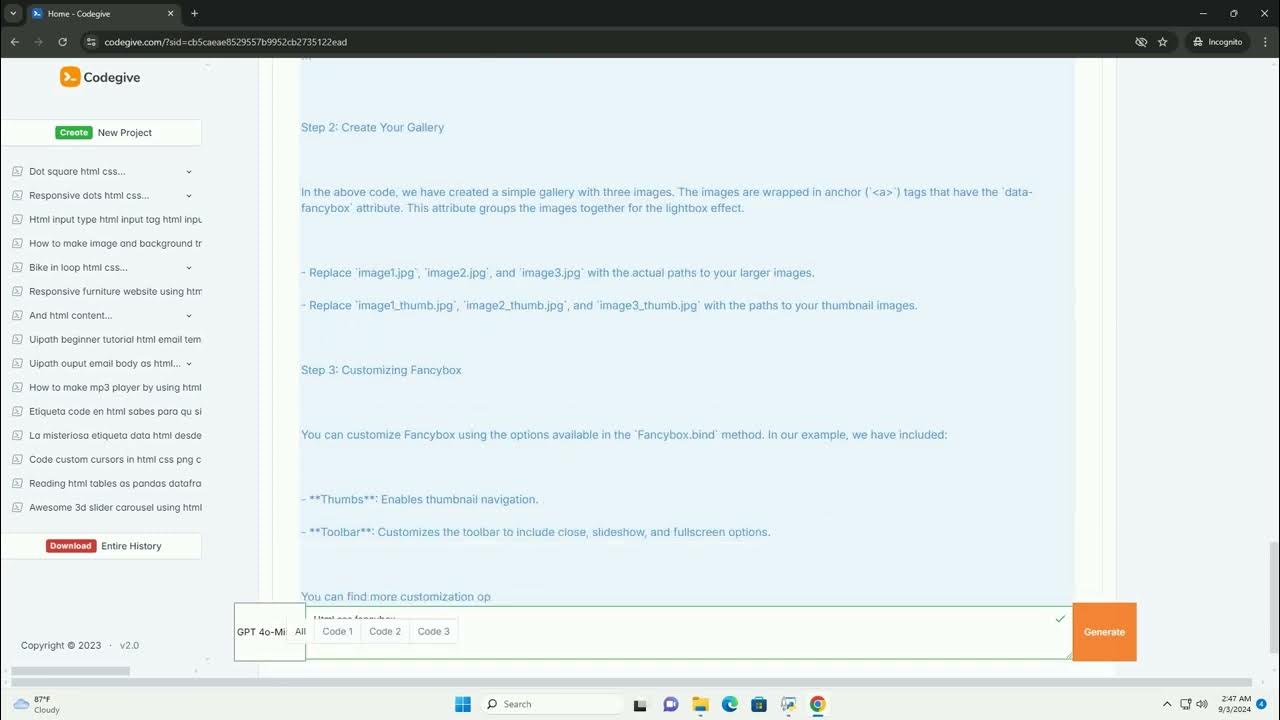 Html css fancybox - YouTube