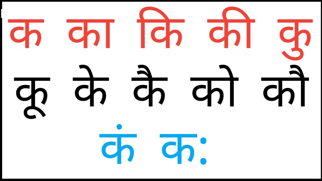Hindi Barakhadi || हिन्दी बारहखड़ी || ककहरा || Learn hindi Alphabets ...