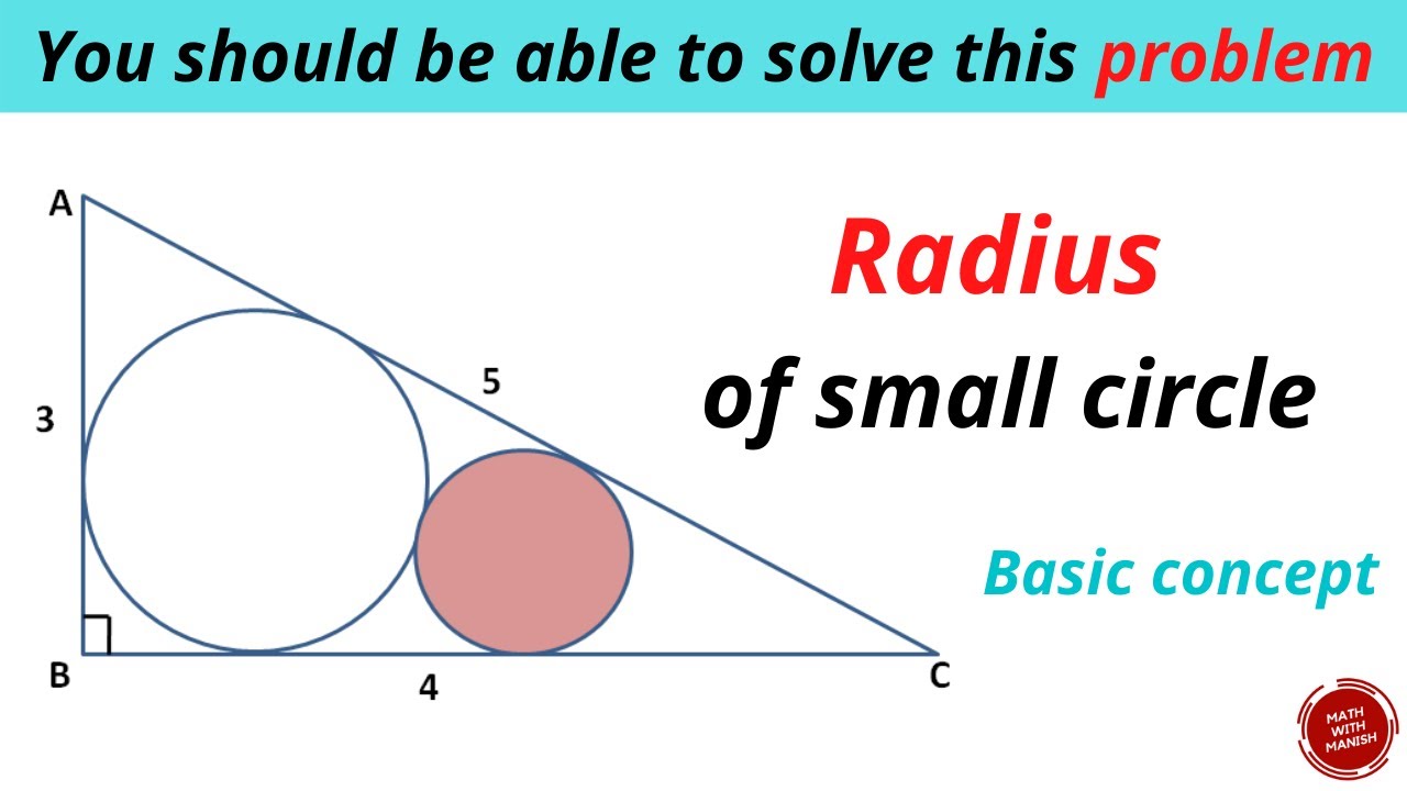 Find the radius of small circle | Interesting Problem - YouTube