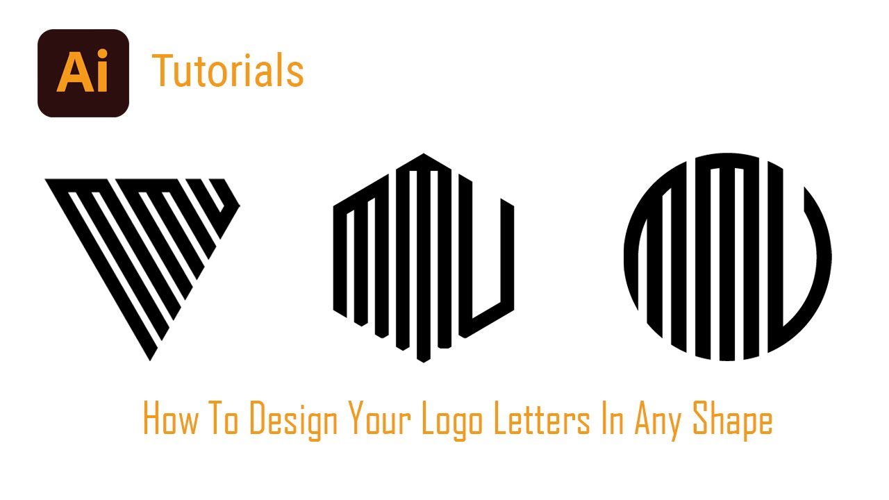 How To Design Your Logo Letters In Any Shape | Adobe Illustrator - YouTube