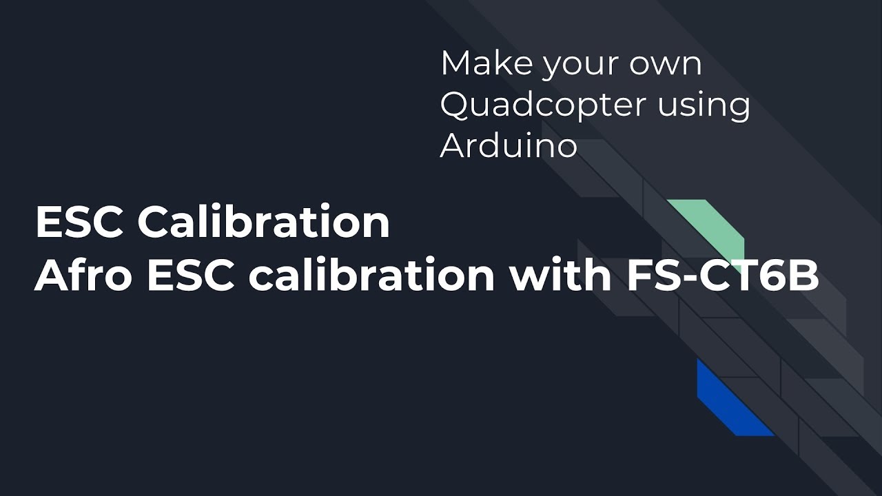 Make your own Quadcopter using Arduino : ESC Calibration - YouTube