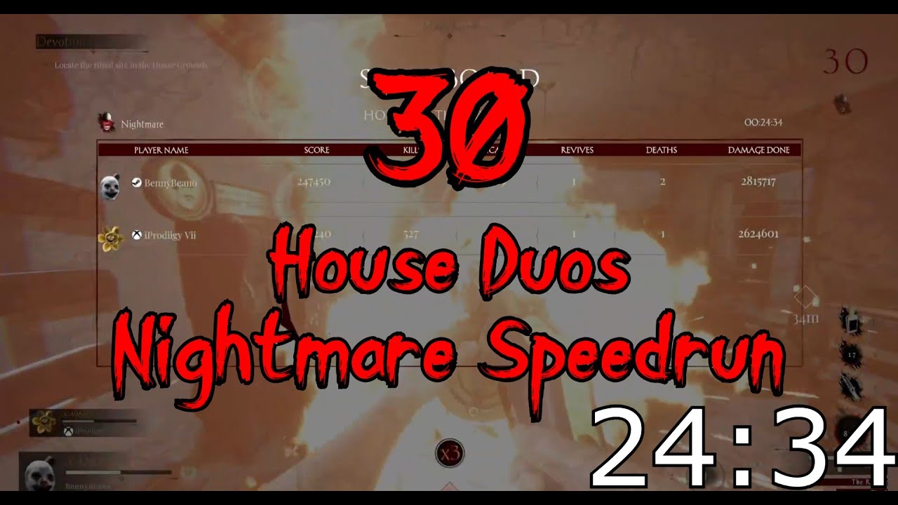 (WR) Duos House Round 30 Speedrun Nightmare 24:34 - Sker Ritual - YouTube