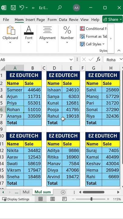 How to Use Multi Sum Function in Ms Excel | Multi Sum Function in Hindi #shorts #exceltips # ...