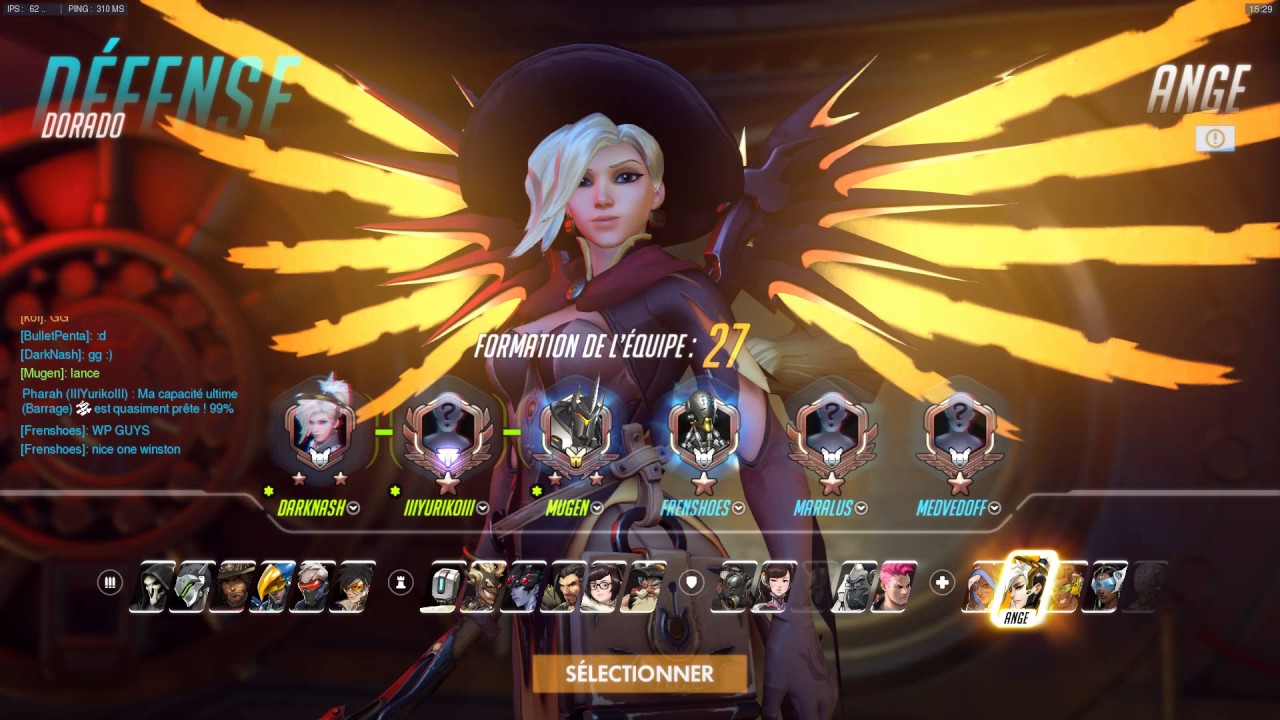 Overwatch : Nash- Yuri - Mugen - Mercy-Pharah-Rein - Dorado - YouTube