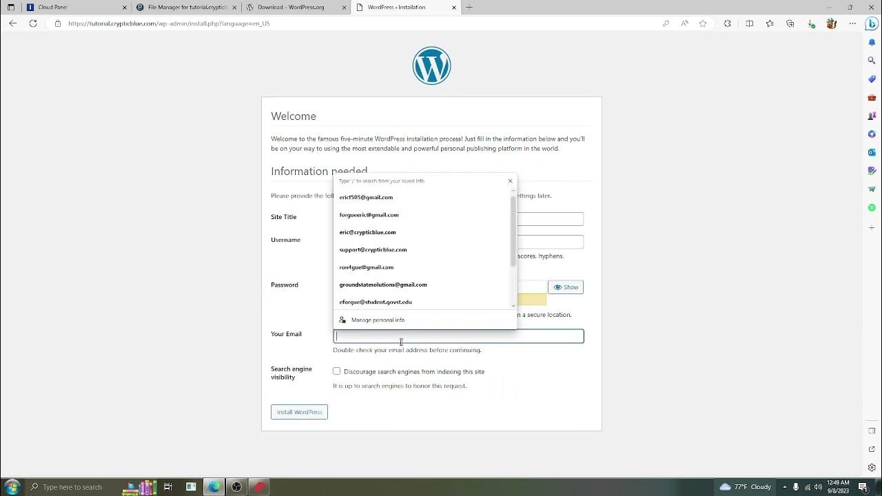 How to Install Wordpress Manually onto a Domain/Server - YouTube