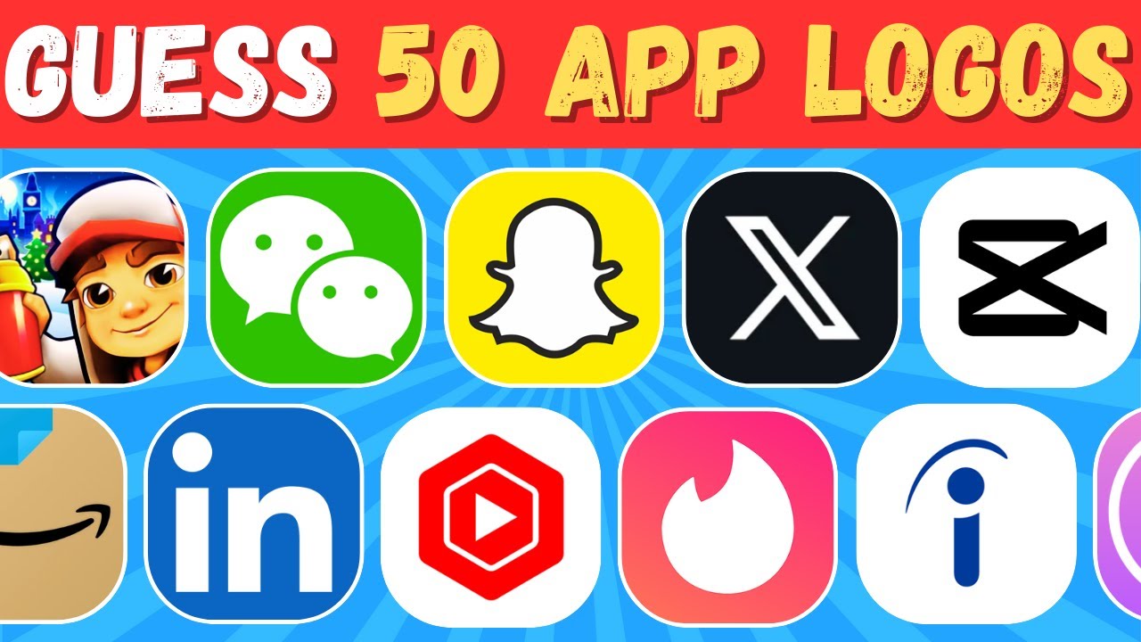 Guess the App Logo in 3 seconds! | 50 Famous App Logos | Logo Quiz 2024 ...