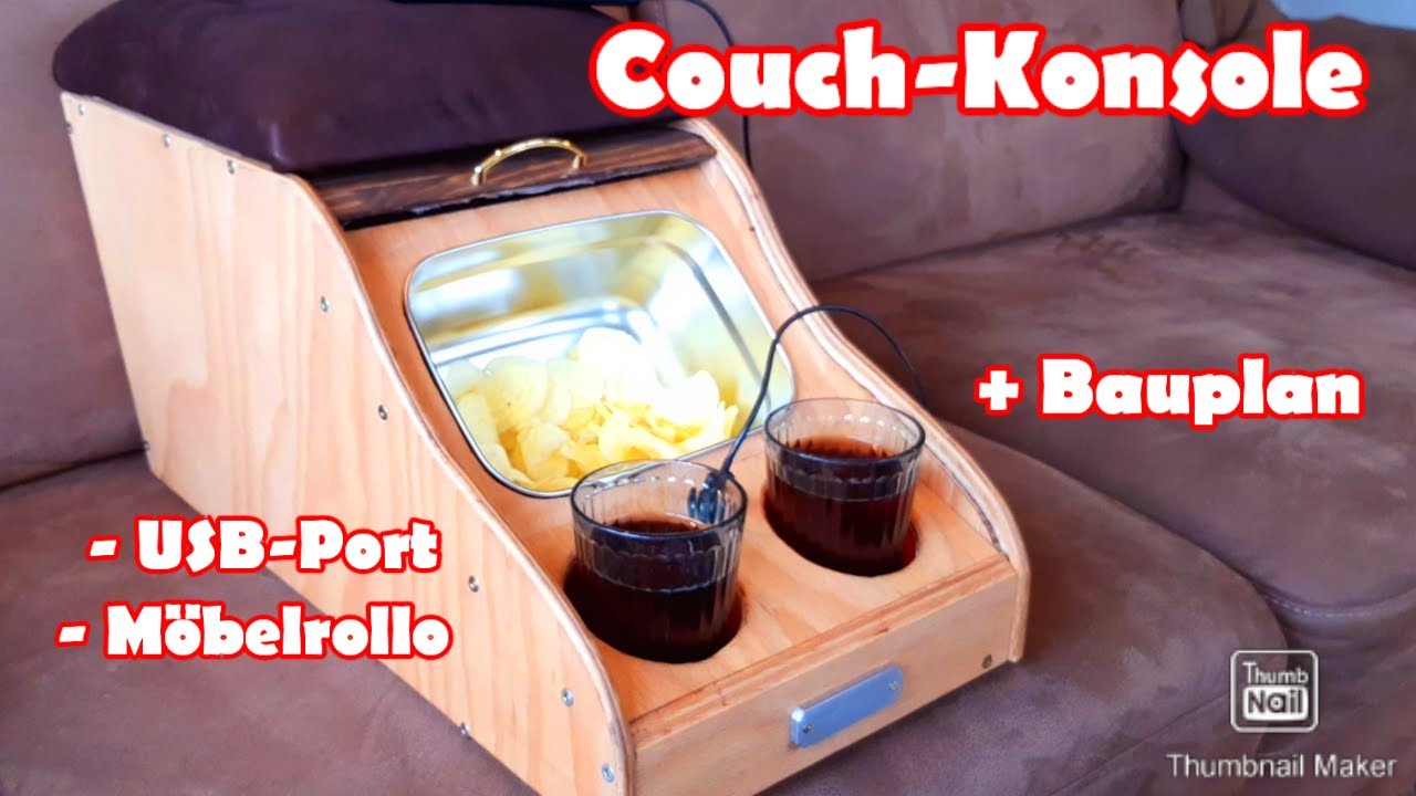 Couch-Konsole / Knabber-box für's Sofa - YouTube