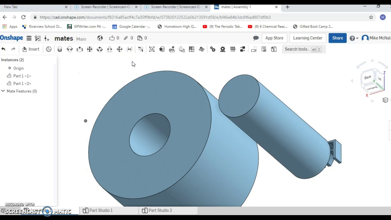OnShape - Revolute Mate - YouTube