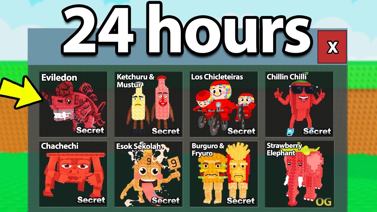 I Collected Every RED Brainrot in 24 Hours! - YouTube