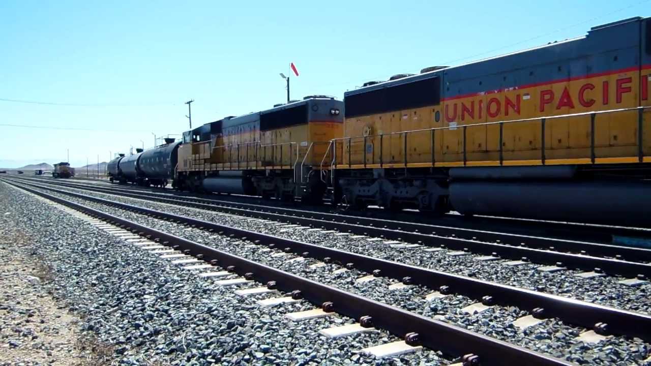 Union Pacific SD60Ms in Mojave, California - March 13, 2013 - YouTube