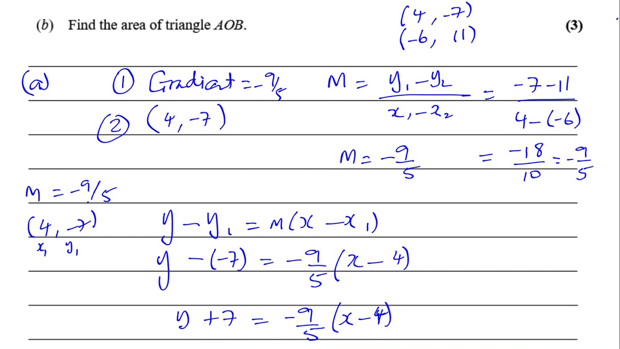 EDEXCEL IAL P1 new Practice Paper A Q2 Straight Line Graphs - YouTube