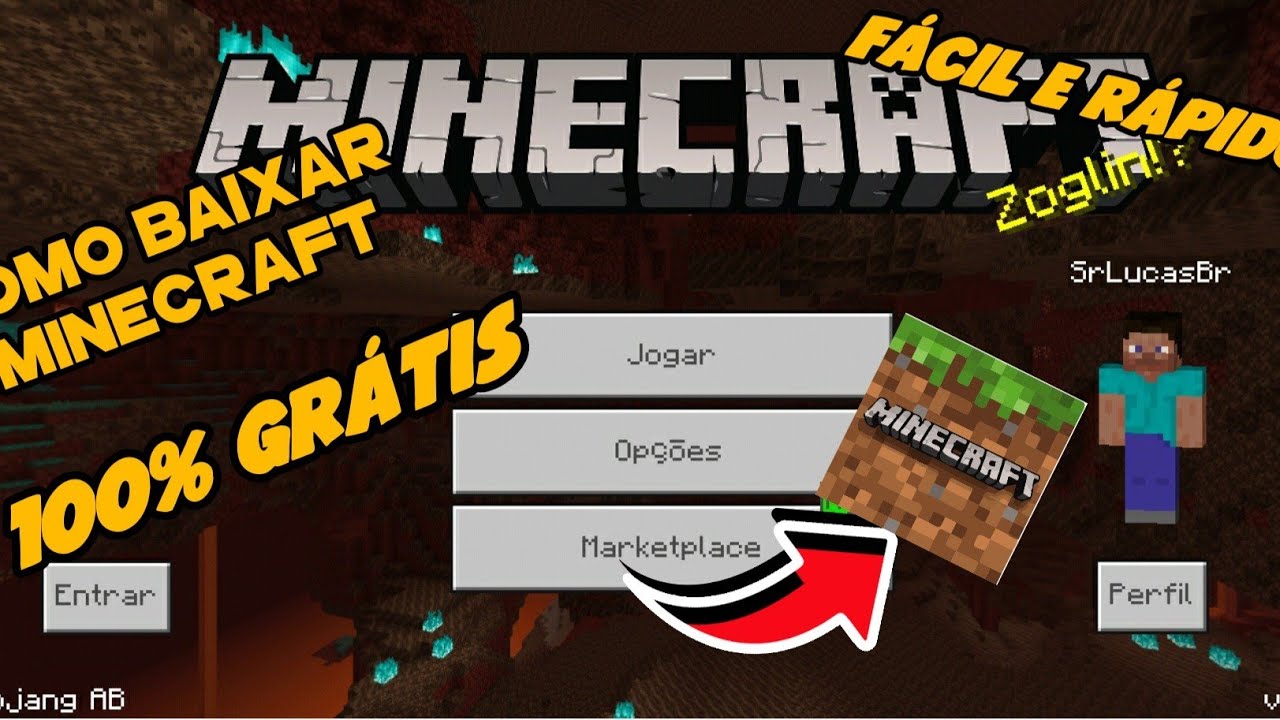 Saiu!!😱COMO instalar o Minecraft bedrock Edition grátis!! facil e rapido (Método ATUALIZADO 2021 ...