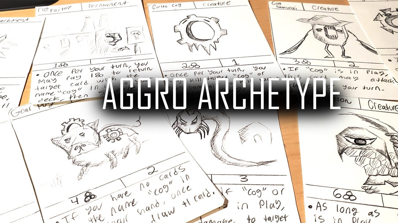 How to craft a Fun Aggro/Machine Style Archetype for your TCG - YouTube
