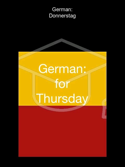 German for Thursday #shorts #translation #german - YouTube