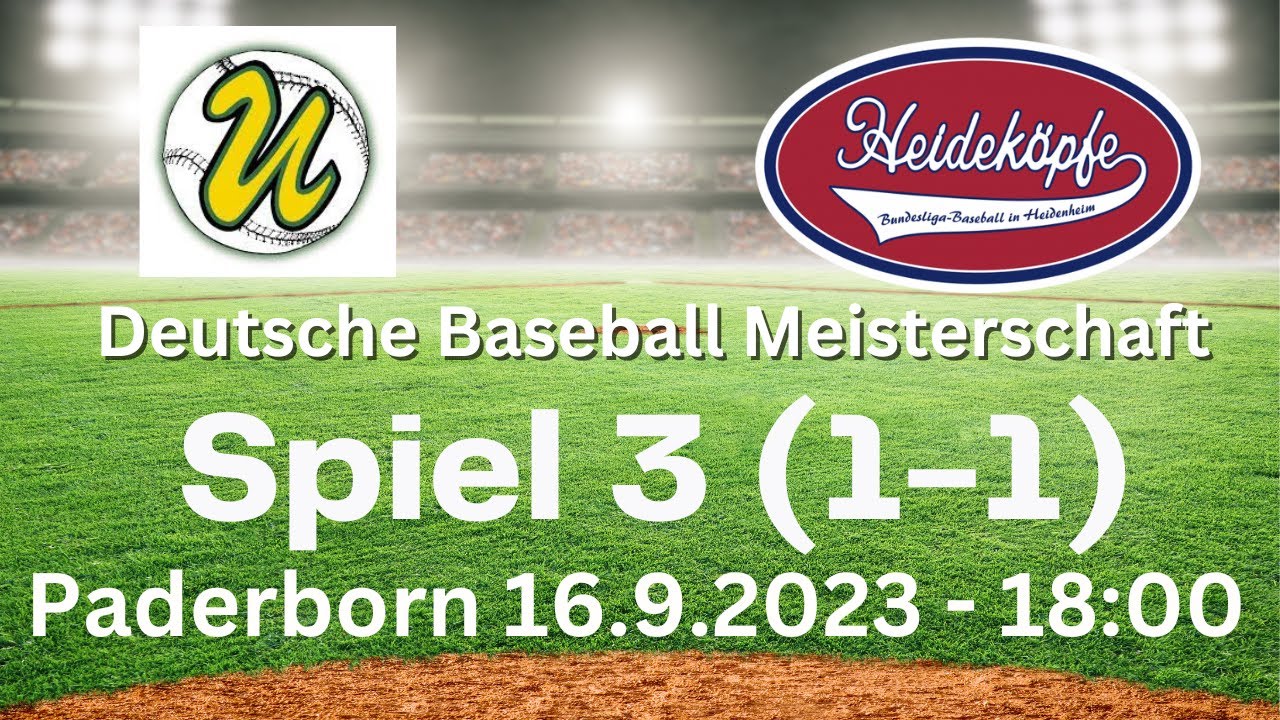 2023 Baseball FINALE G3: Paderborn vs. Heidenhiem - YouTube