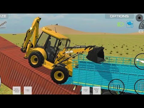 JCB 3DX BACKHOE LOADER Loading in Truck Transport Driving Simulator Gameplay - YouTube