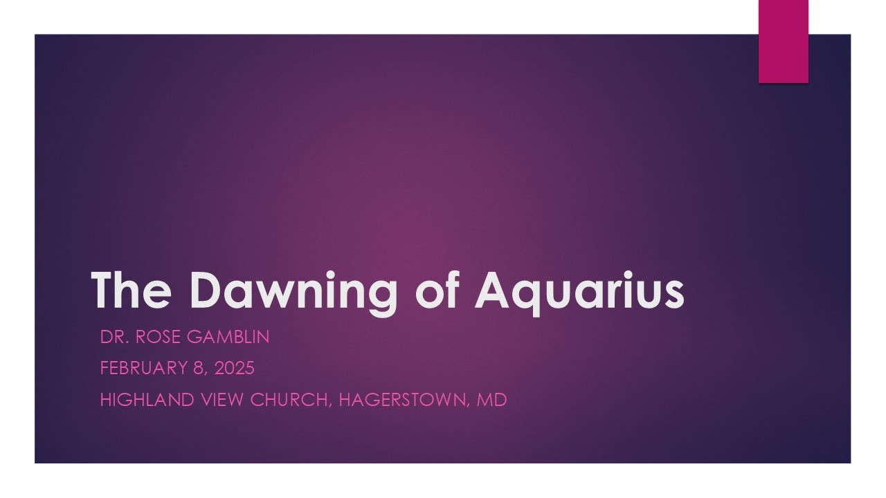 The Dawning of Aquarius - Dr. Rose Gamblin - YouTube