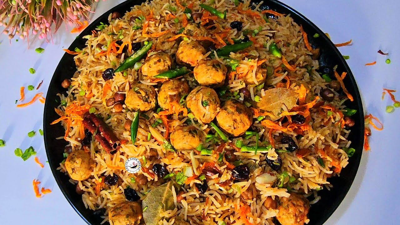 Afghani Chicken kabuli pulao | Kabuli chicken kofta pulao | Kabli pulao ...
