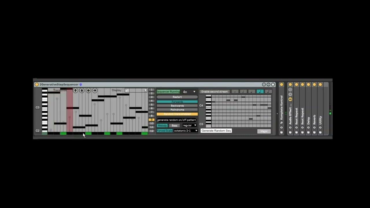 gen.step: max for live generative step sequencer demonstration - YouTube