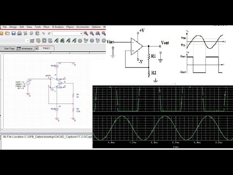 Schmitt Trigger using Op amp in PSPICE | Schmitt Trigger Square Wave Generator - YouTube