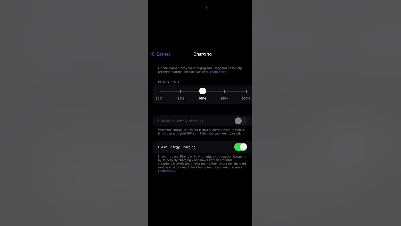 How to set battery charging limit on iPhone - YouTube