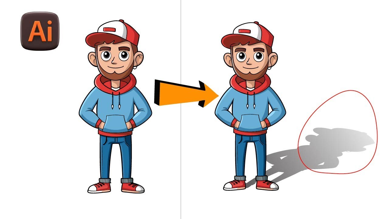 How to make a Realistic shadow in Adobe illustrator 2025 with easy ...