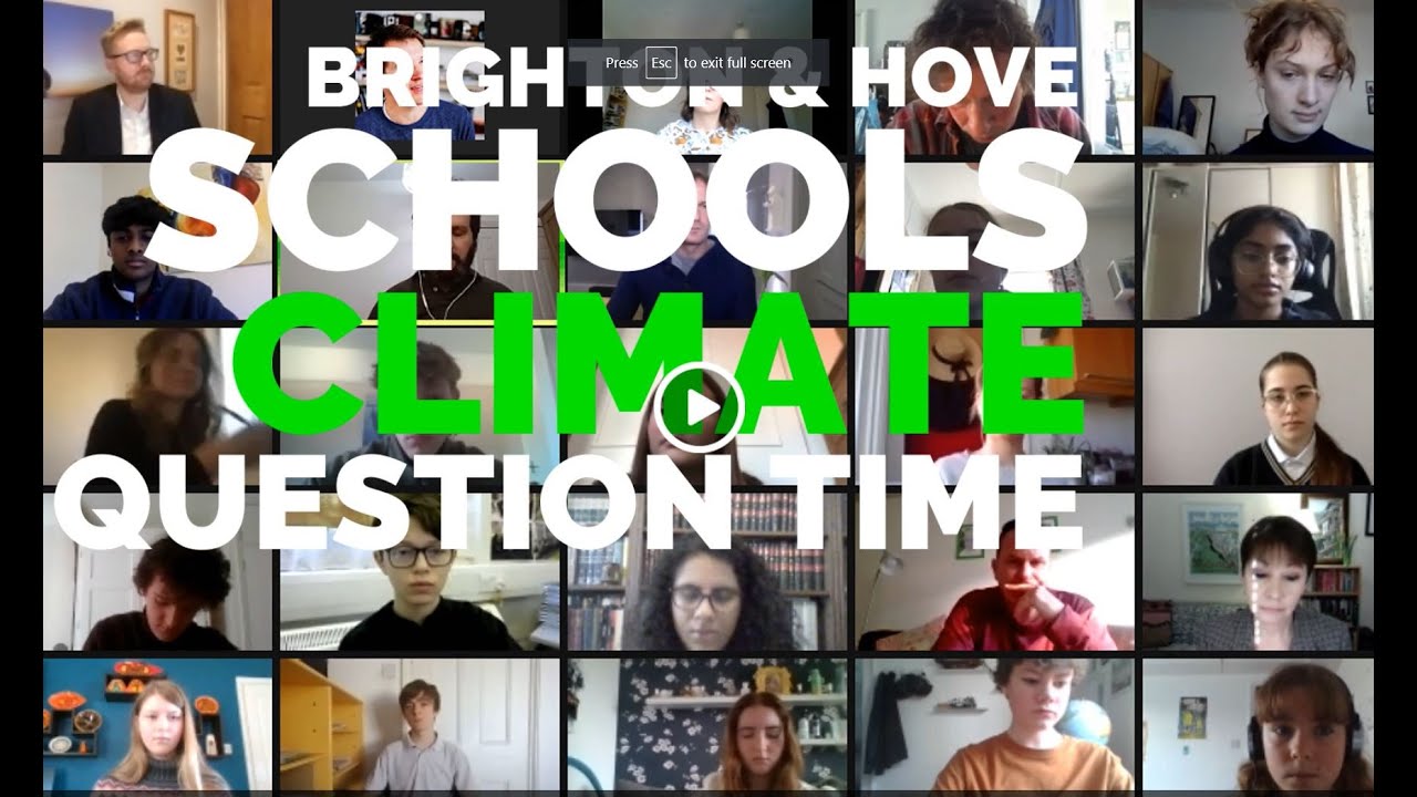 Brighton & Hove Schools climate Q&A with local politicians - YouTube