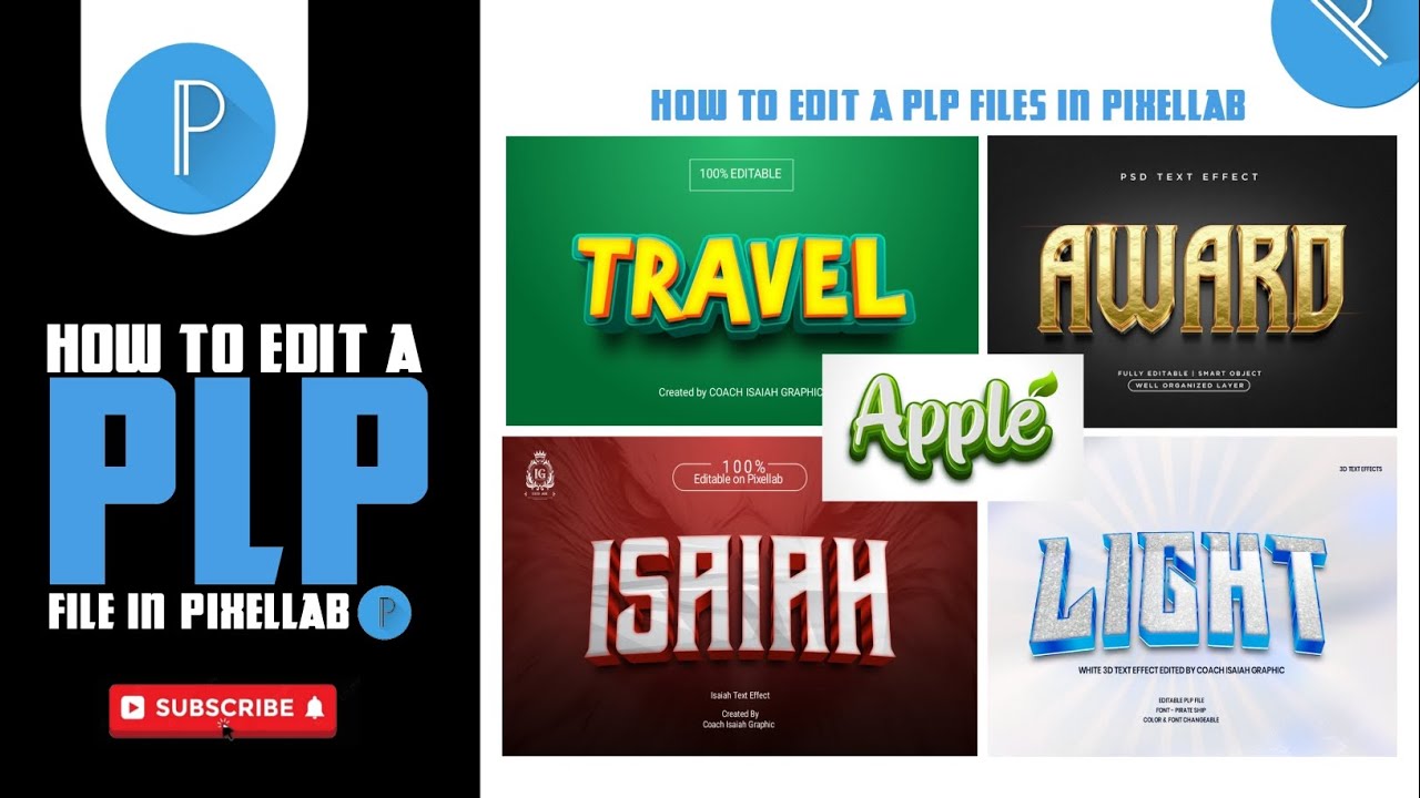 How to Edit a PLP TEXT EFFECT File in PixelLab - YouTube