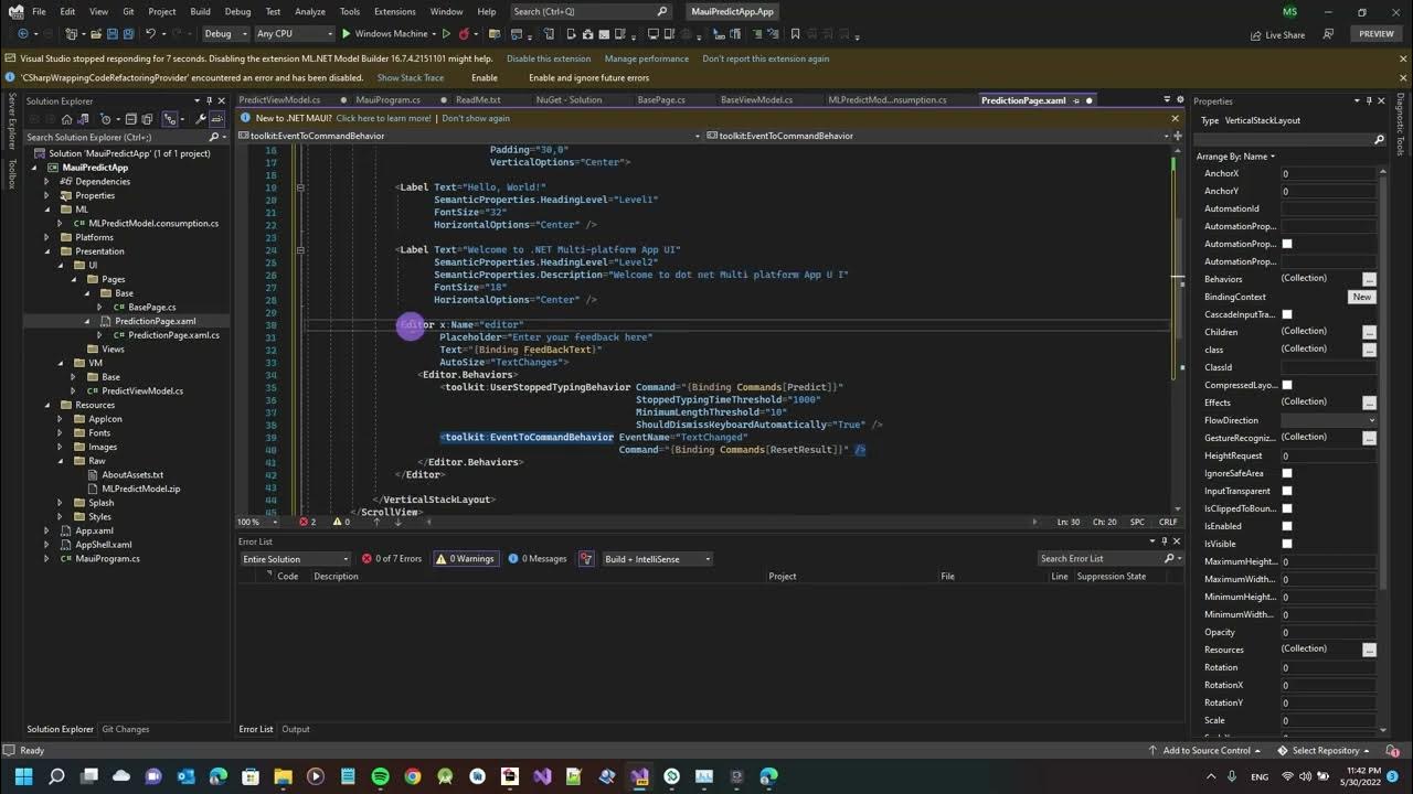 Creating Microsoft .NET MAUI Machine Learning App (ML.NET) MVVM pattern Part 2 - YouTube