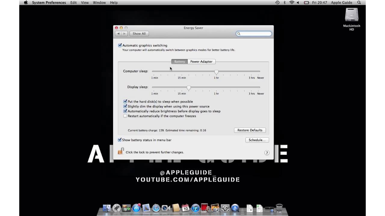 How to Enable Battery Percentage in Mac OS X - YouTube
