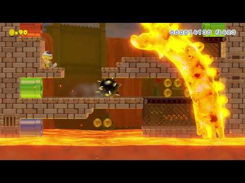 Charvaargh's Volcanic Ruins by Juandaful 🍄 Super Mario Maker 2 #aec 😶 ...