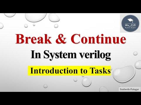 break and continue in System verilog | System verilog - YouTube