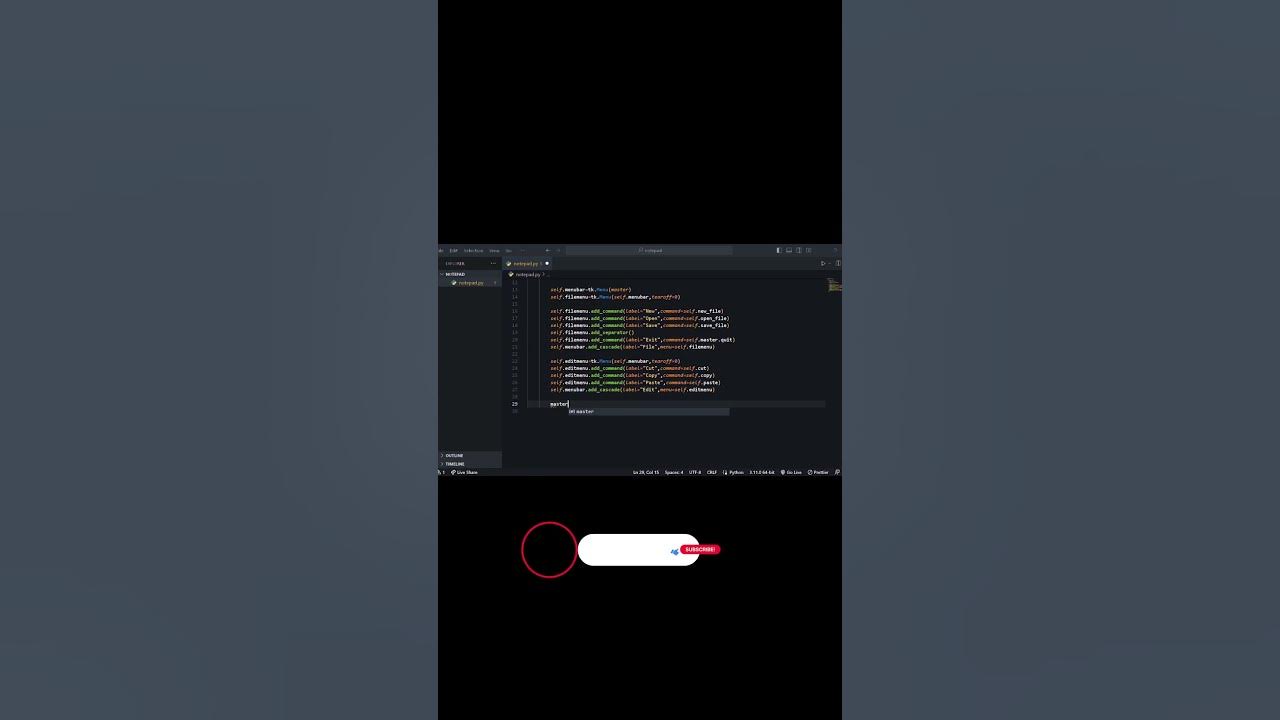 Build your own notepad 😱 | Python | Learn with Esprit | #shorts - YouTube