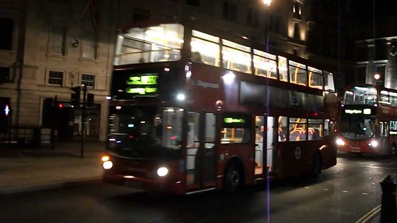 London Bus Route N550 at Trafalgar Square - YouTube