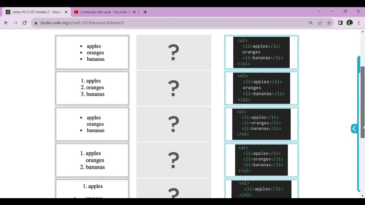 Listas HTML Code org - YouTube