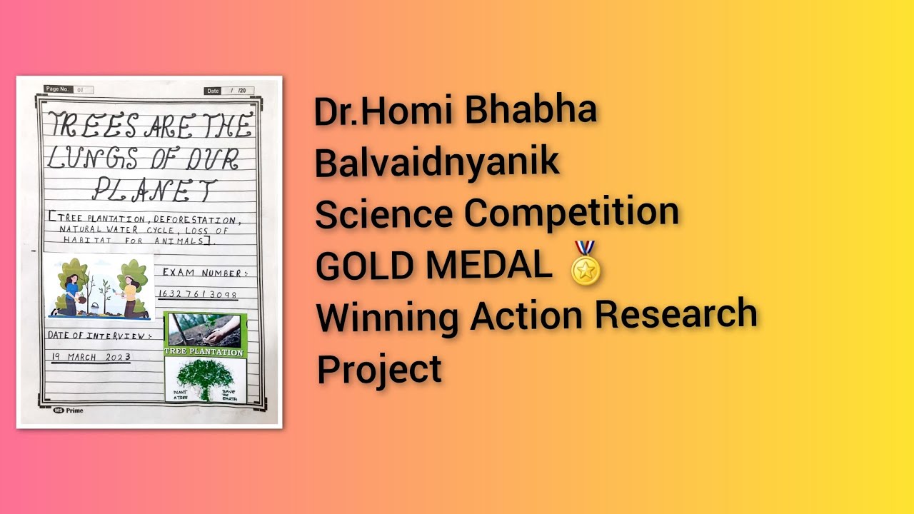 Dr.Homi Bhabha Balvaidnyanik Science Competition Gold medal winning ...