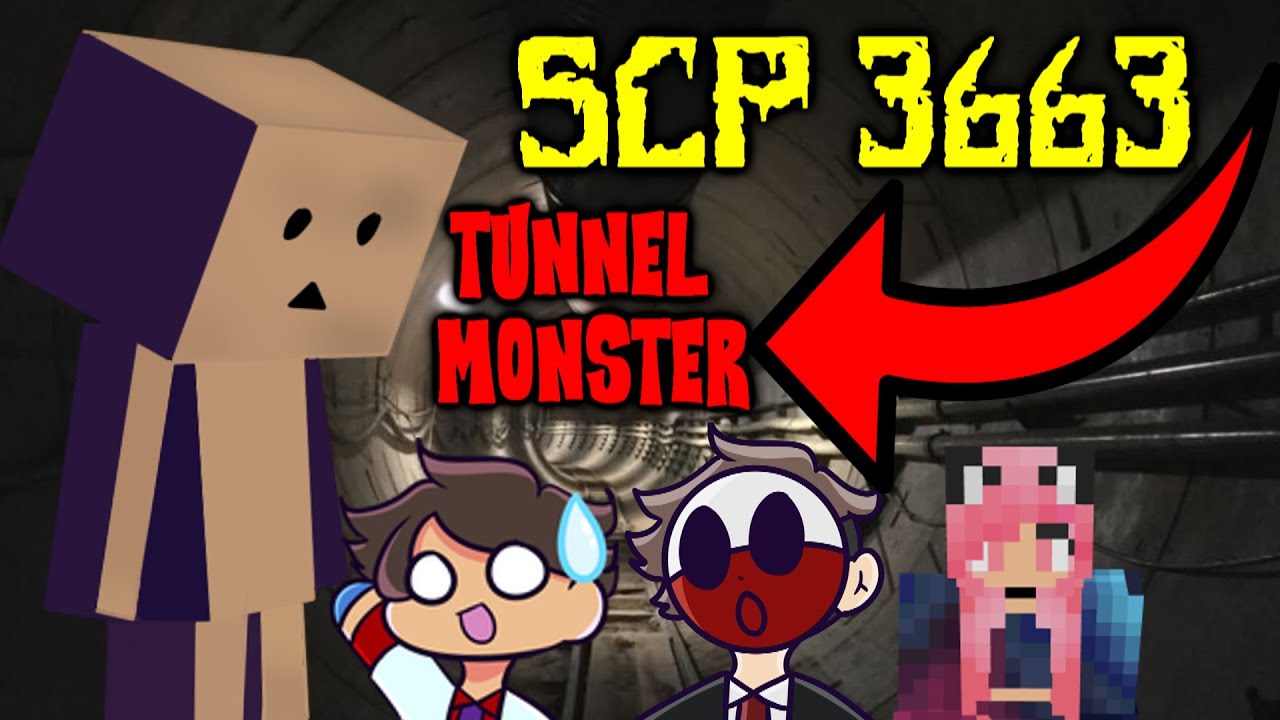 MINECRAFT- PRANKING AS SCP 3663 CARDBOARD BOX MAN ( I BECAME THE TUNNEL MONSTER) - YouTube