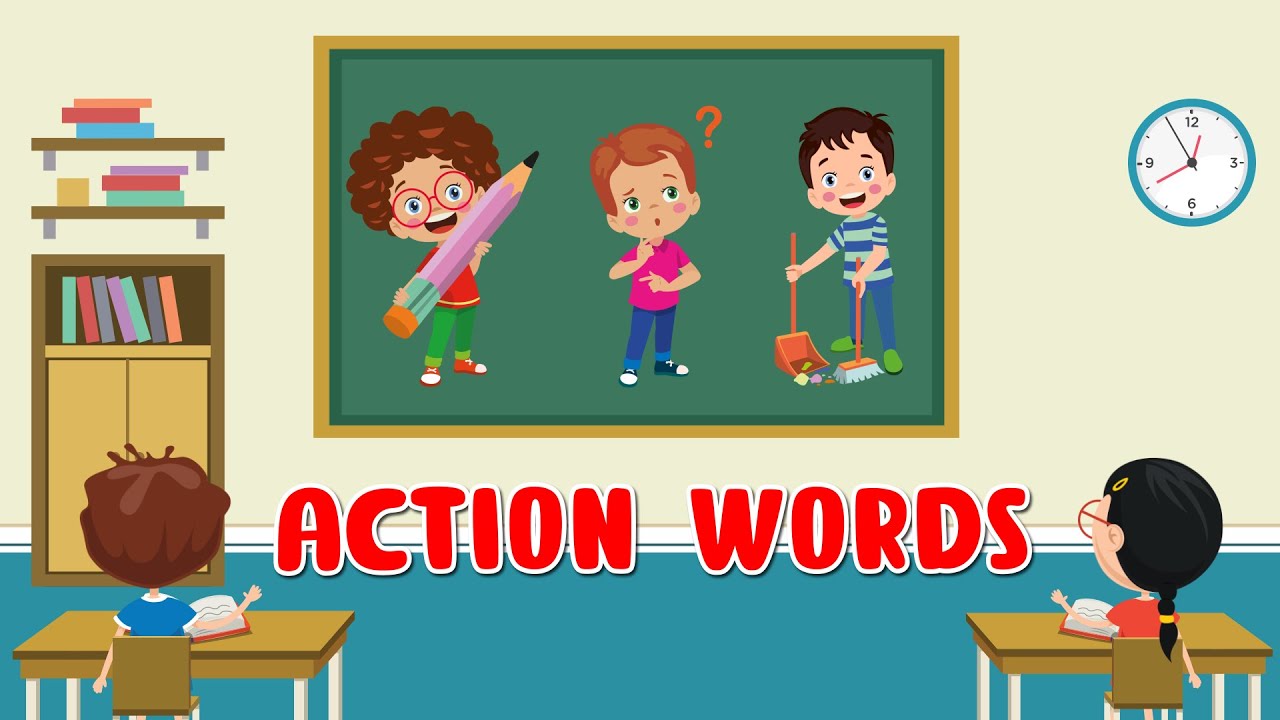 Actions Words for Kids | Learning Action Words | English Vocabulary ...