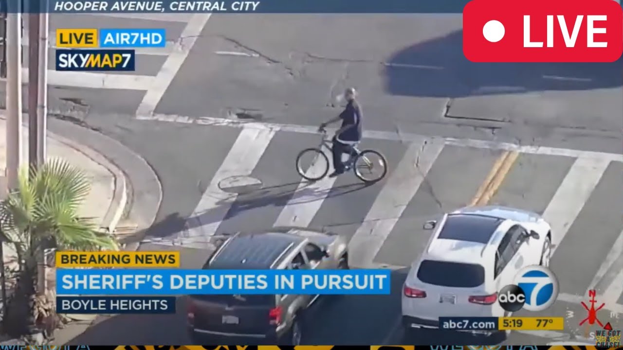 Live Police Chase of a Stolen Car - YouTube