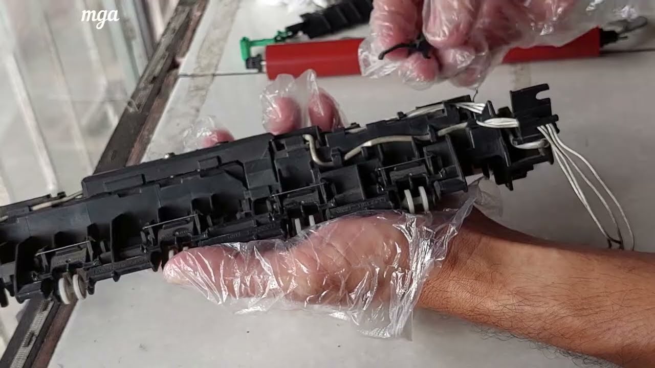 Replacing Upper Fuser Heat Roller of Brother MFC-7360 | Dirty Printing ...